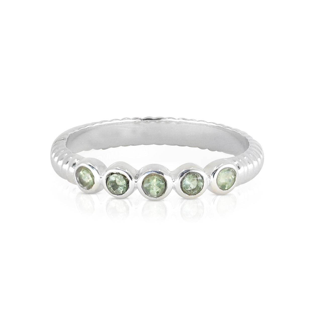 Toni May Binded Apatite Silver Stacker Ring