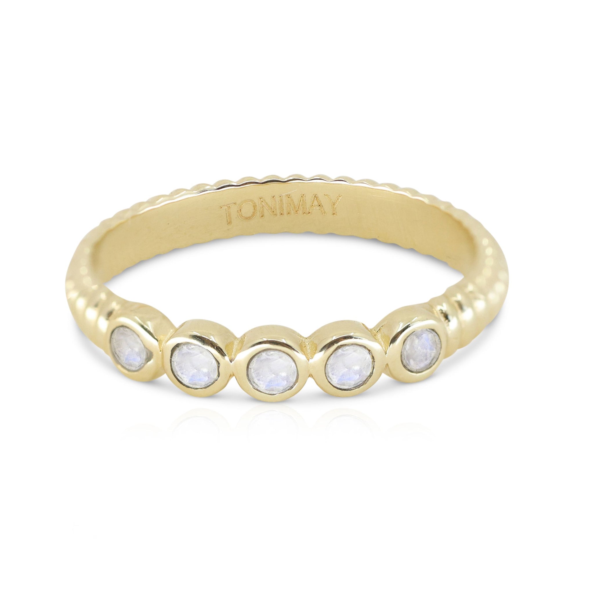 Toni May Binded Opal Gold Stacker Ring